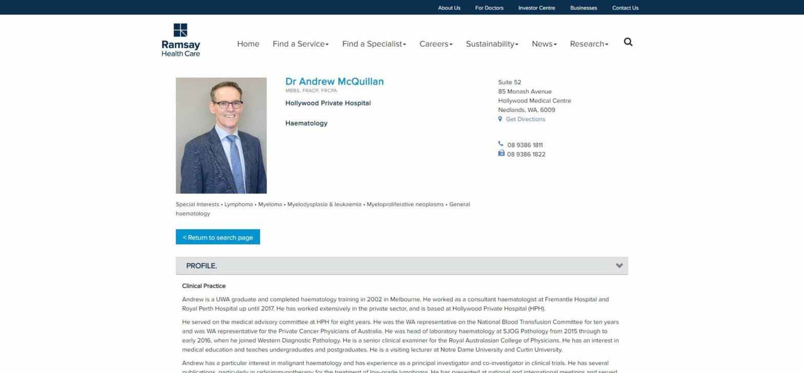 The 5 Top-Rated Oncologists in Perth [2026 ]